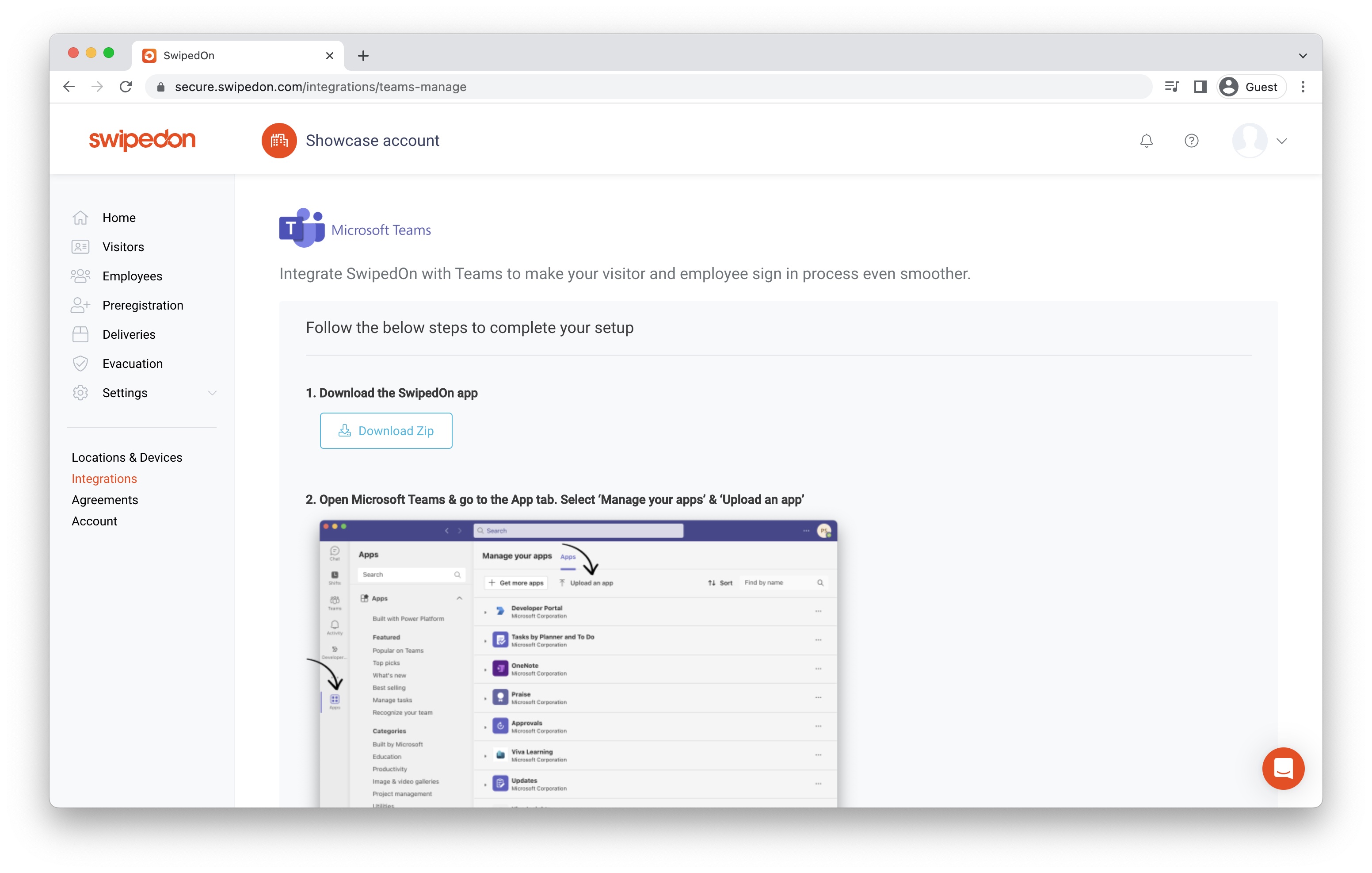 How to set up the SwipedOn integration for Microsoft Teams